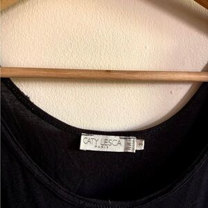 Caty Lesca | Tops | Caty Lesca Paris Avantgarde Black Tank Size 3 Fits ...